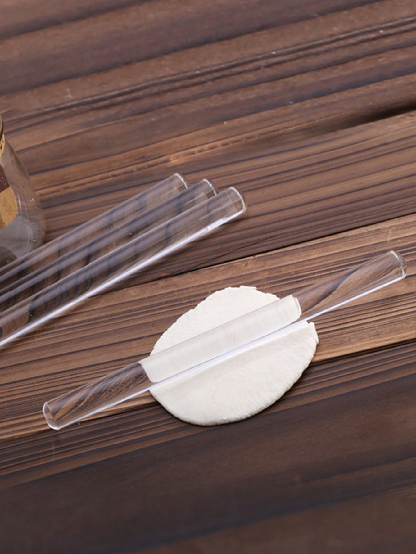 1pc Clear Rolling Pin, Simple Clear PMMA Dough Roller For Kitchen, Baking