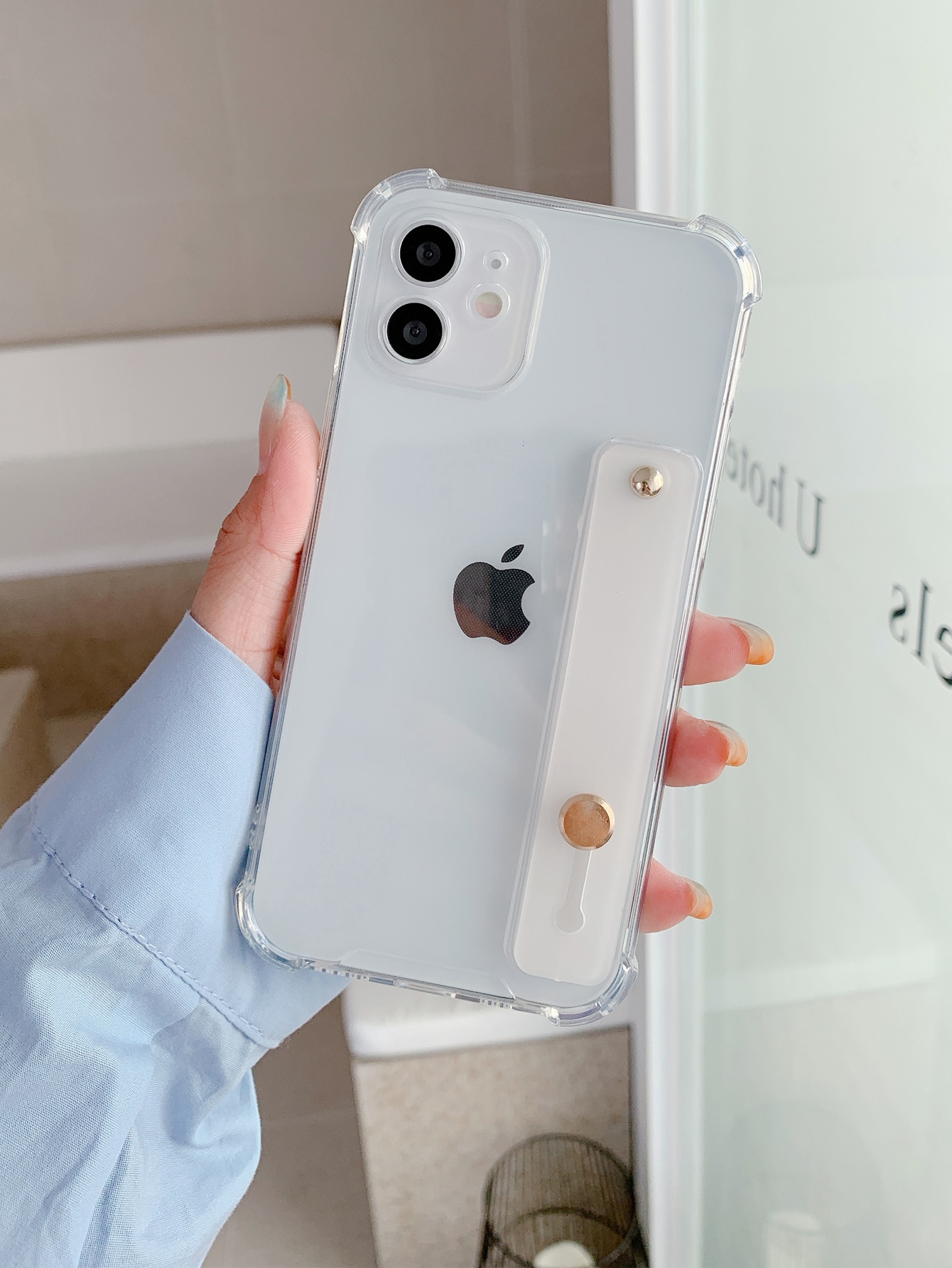 Solid Anti-fall Phone Case With Wristband