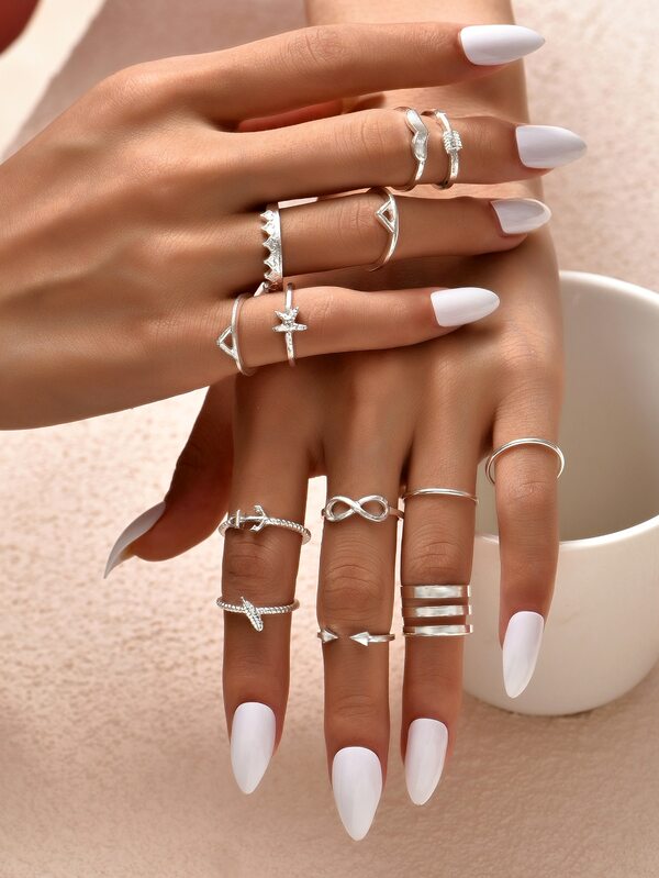 13pcs Skinny Ring Pack for Sale Australia| New Collection Online| SHEIN ...