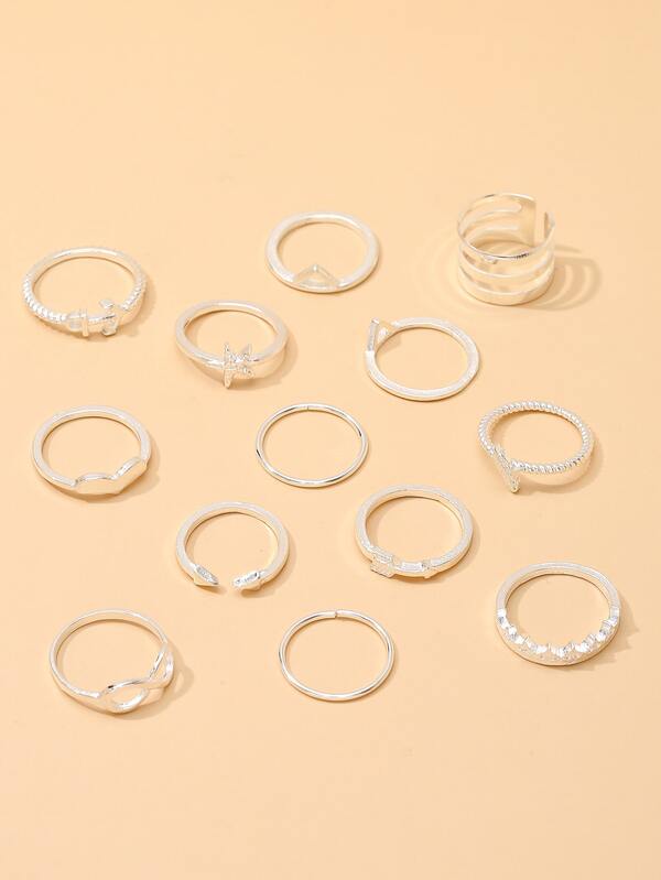 13pcs Skinny Ring Pack for Sale Australia| New Collection Online| SHEIN ...