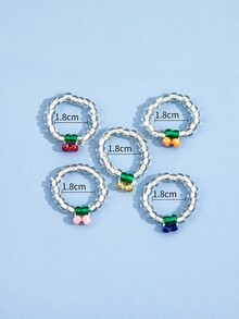 5pcs Simple Beaded Ring | SHEIN USA