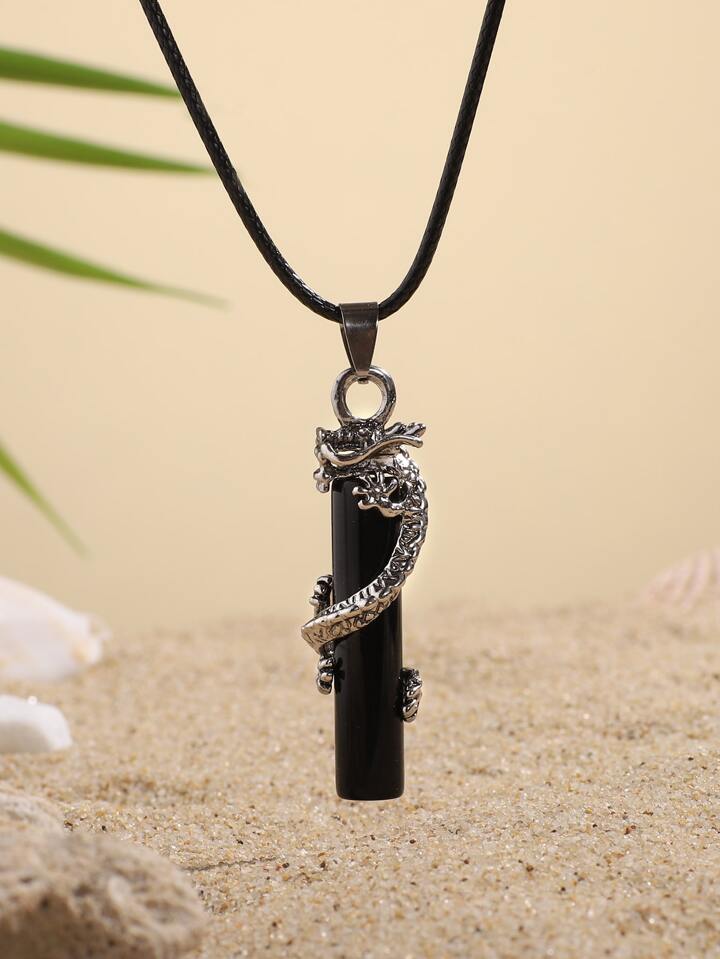 Geometric Dragon Pendant Necklace SHEIN USA