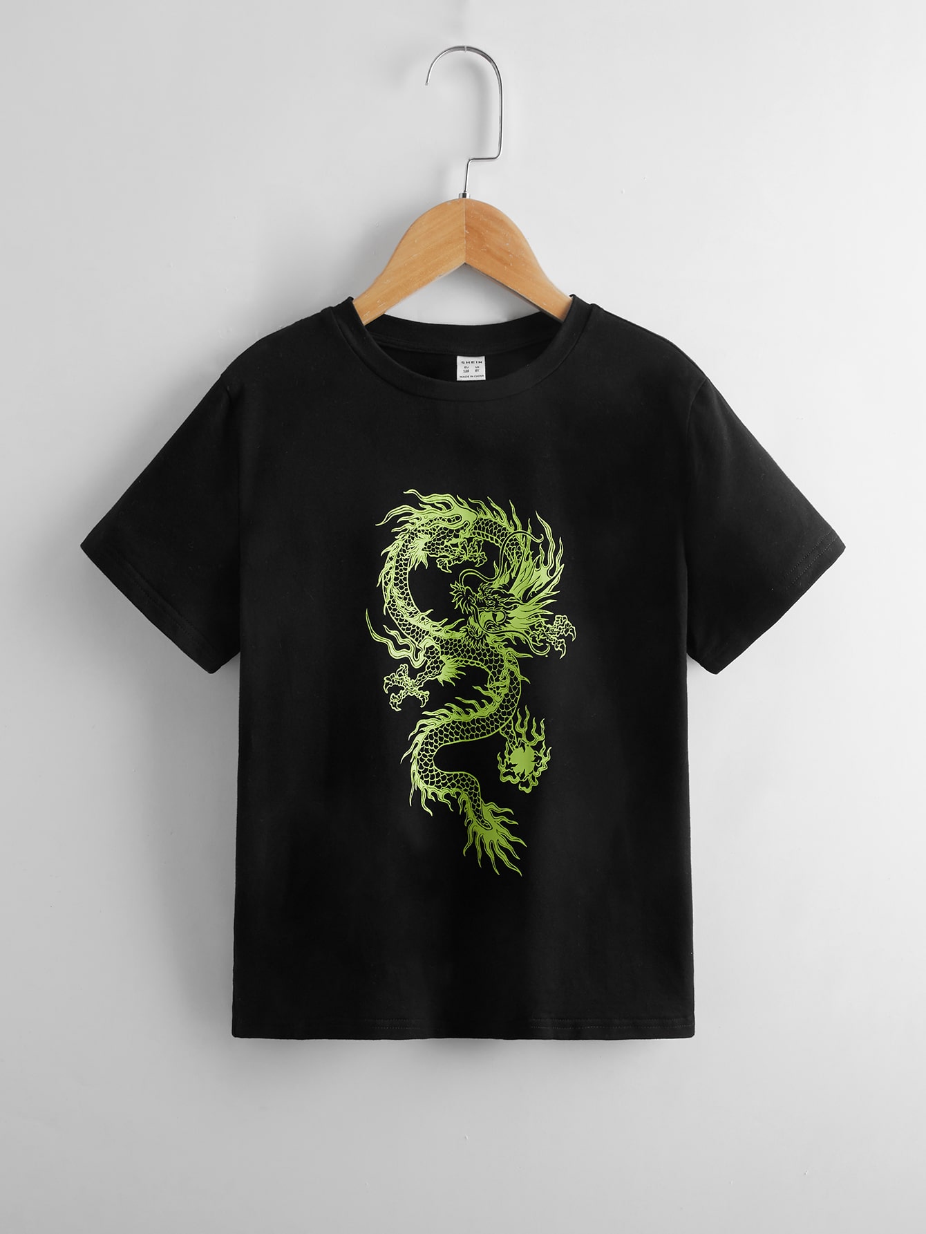 SHEIN Boys Chinese Dragon Graphic Tee