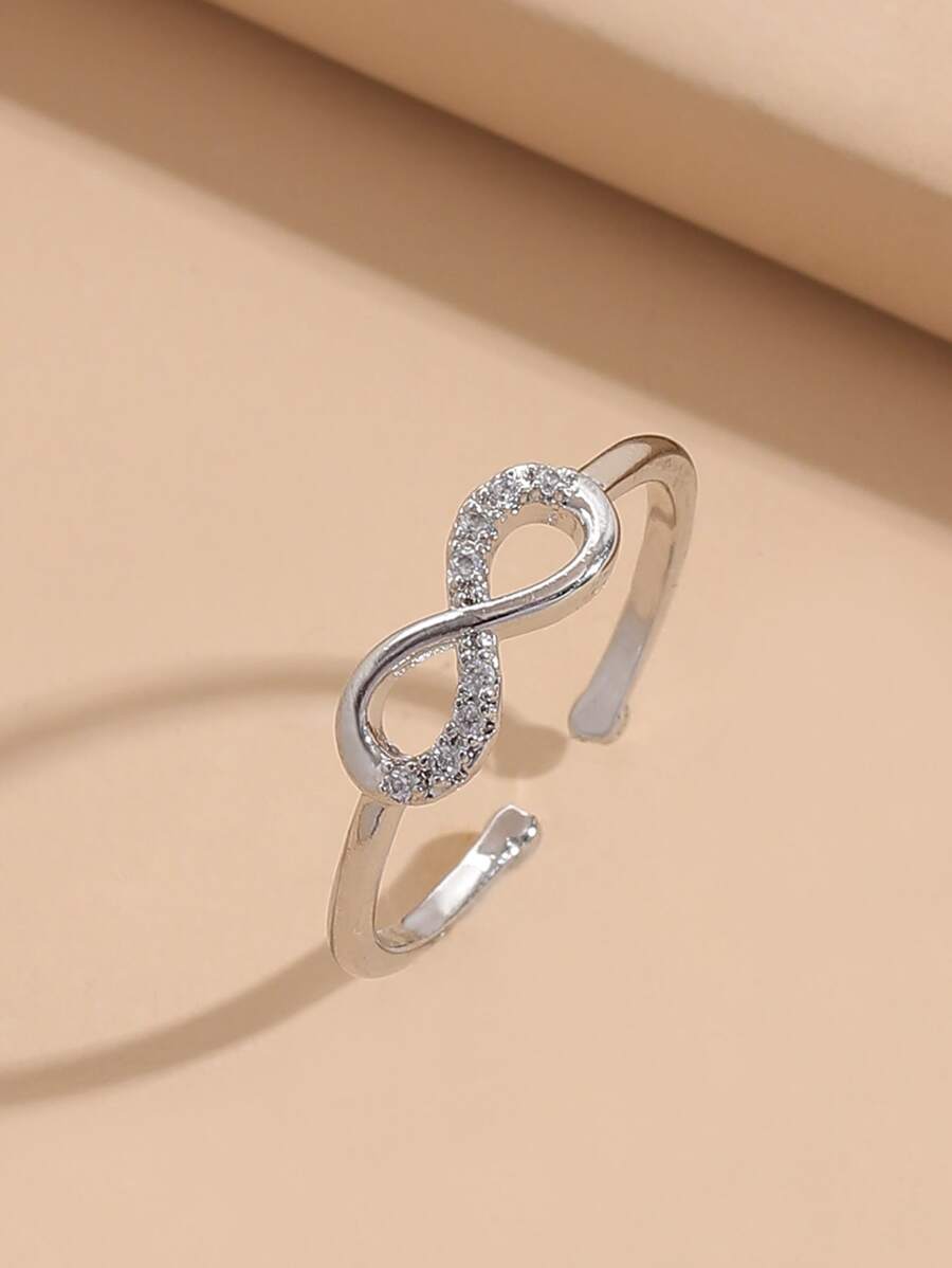 Rhinestone Infinity Decor Ring | SHEIN UK