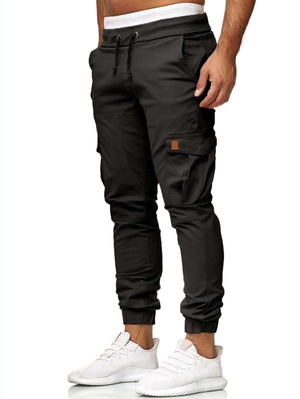 Manfinity Homme Men Drawstring Waist Crop Cargo Trousers | SHEIN UK