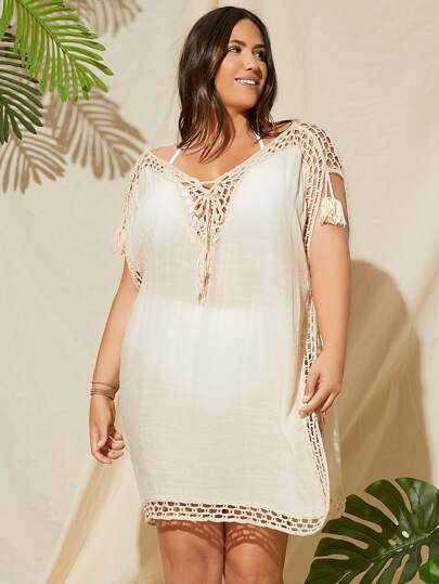 Curve + Plus Size Cover Ups & Kimonos | Beachwear | SHEIN USA
