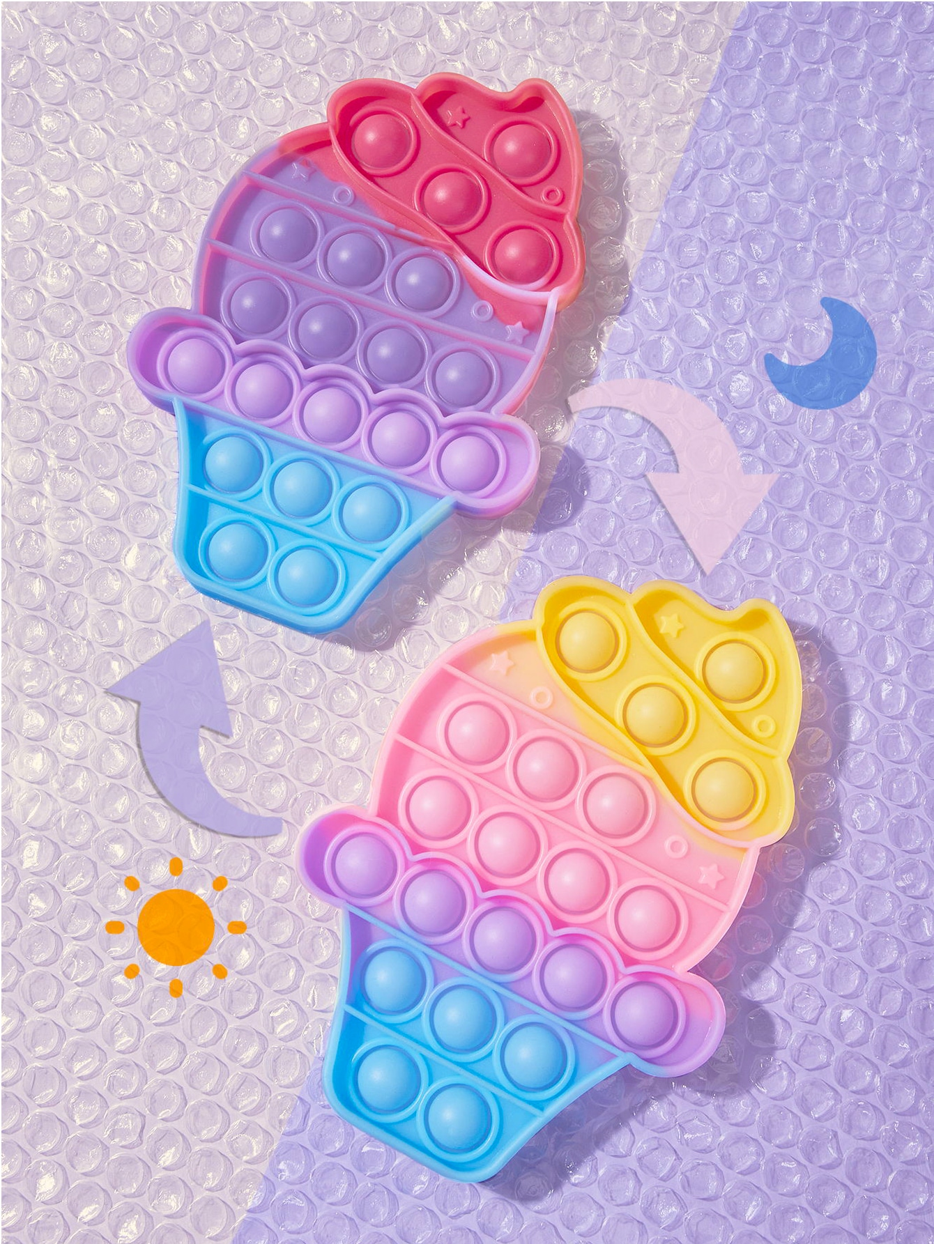 Ice Cream Shaped Push Pop Bubble
