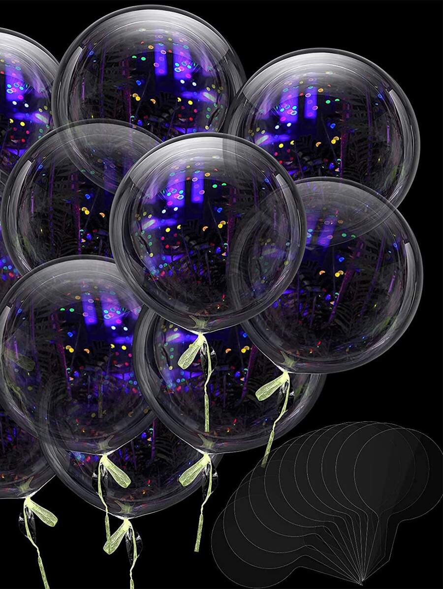 10pcs, Transparent Bobo Bubble Balloon , Clear Inflatable Air Helium ...
