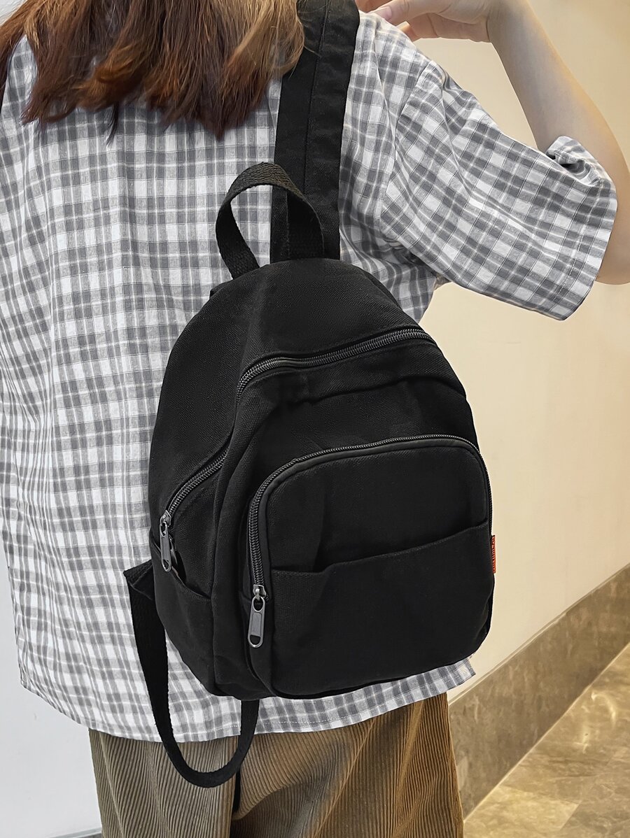 Lightweight,Portable Simple Solid Backpack For Teen Girls Women College ...