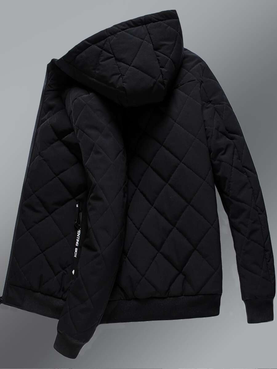 Manfinity Homme Men Zip Up Hooded Thermal Lined Jacket Without Jumper | SHEIN UK