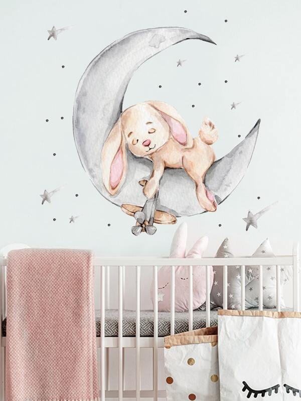 Cartoon Rabbit Kids Wall Sticker | SHEIN USA