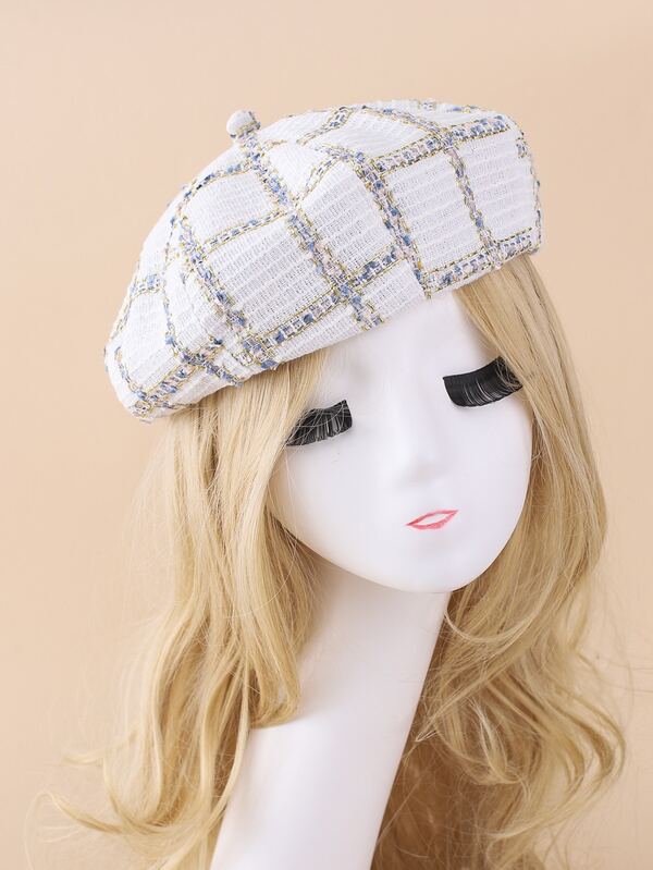 1pc Plaid Beret | SHEIN USA