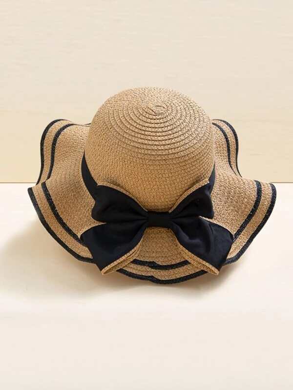 Bow Decor Straw Hat | SHEIN UK