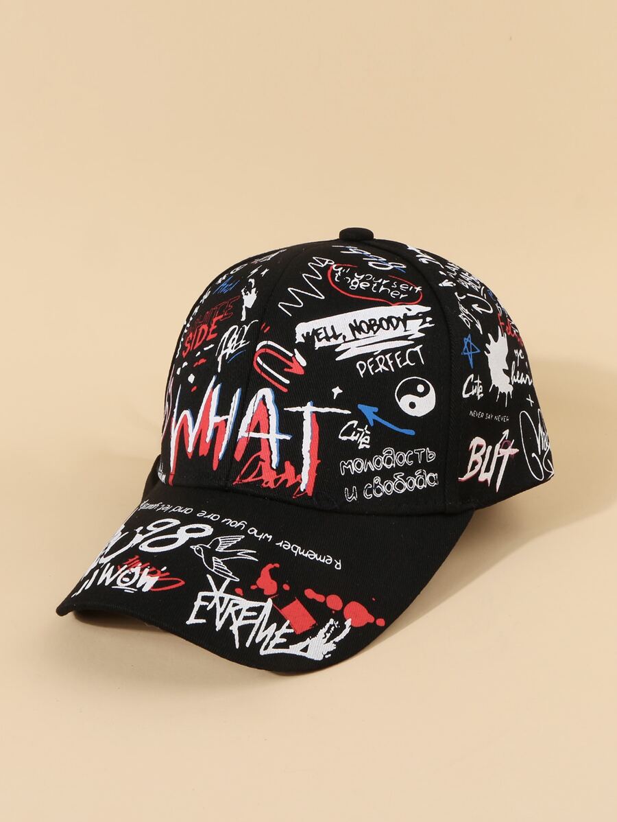 1pc Men Yin & Yang Print Baseball Cap Street | SHEIN USA