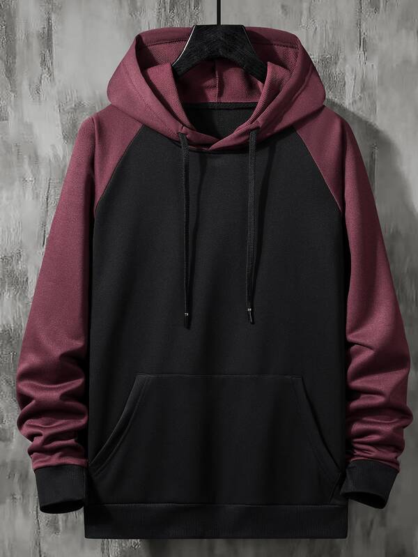 Manfinity Men Colorblock Drawstring Hoodie | SHEIN USA