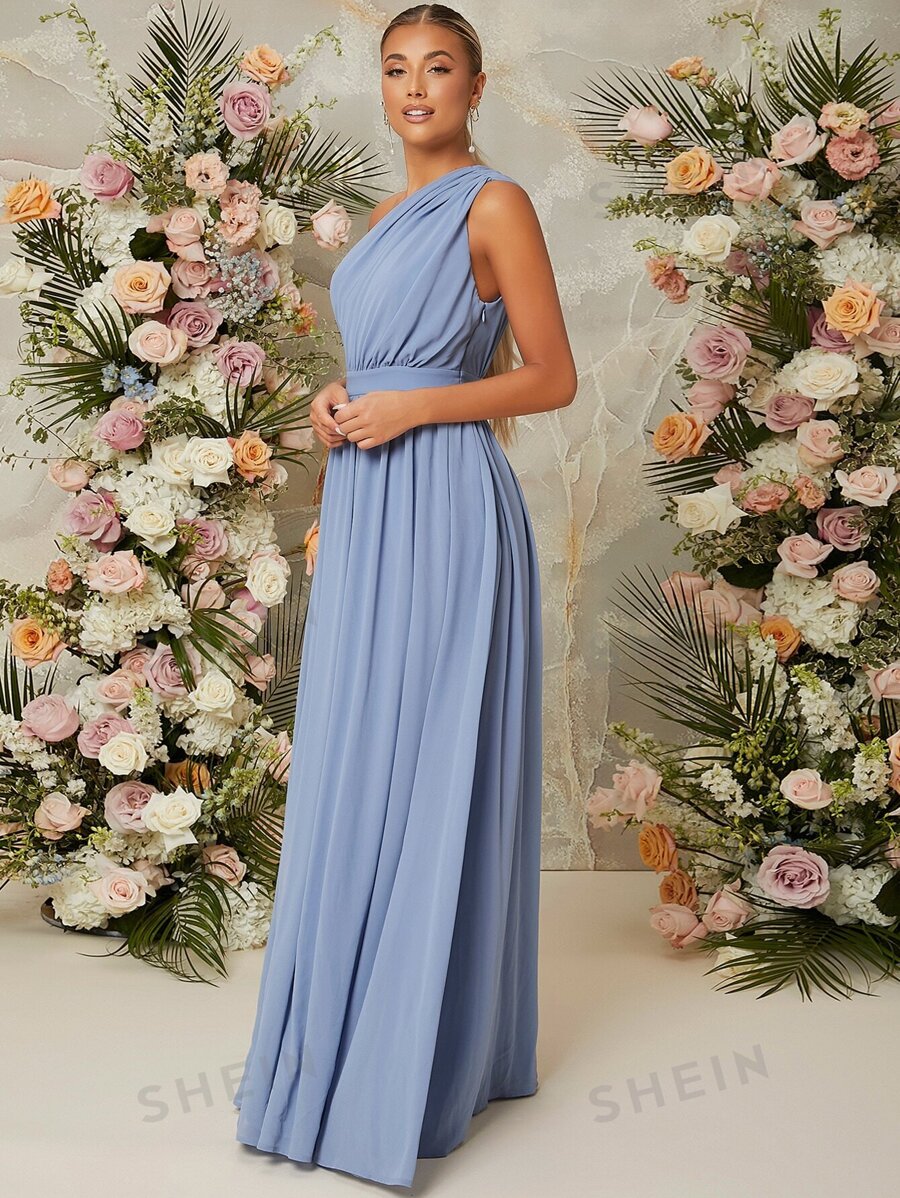 SHEIN Belle One Shoulder Prom Dress | SHEIN UK
