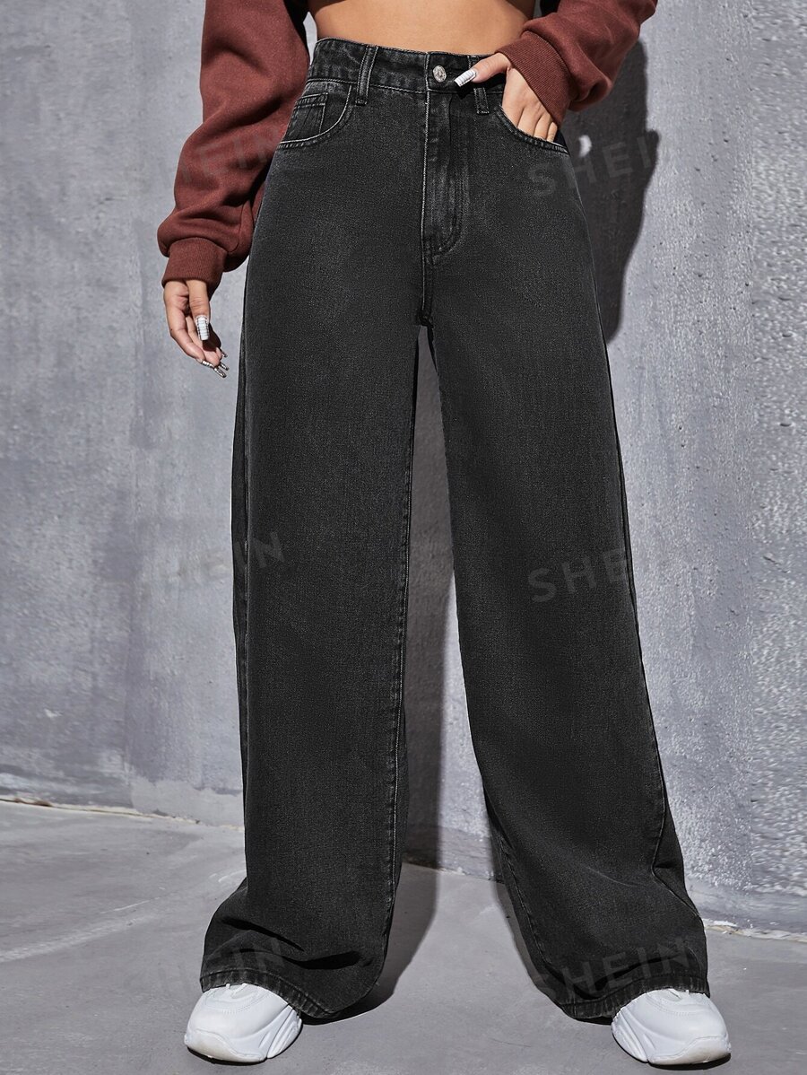 SHEIN High Waist Wide Leg Jeans | SHEIN UK