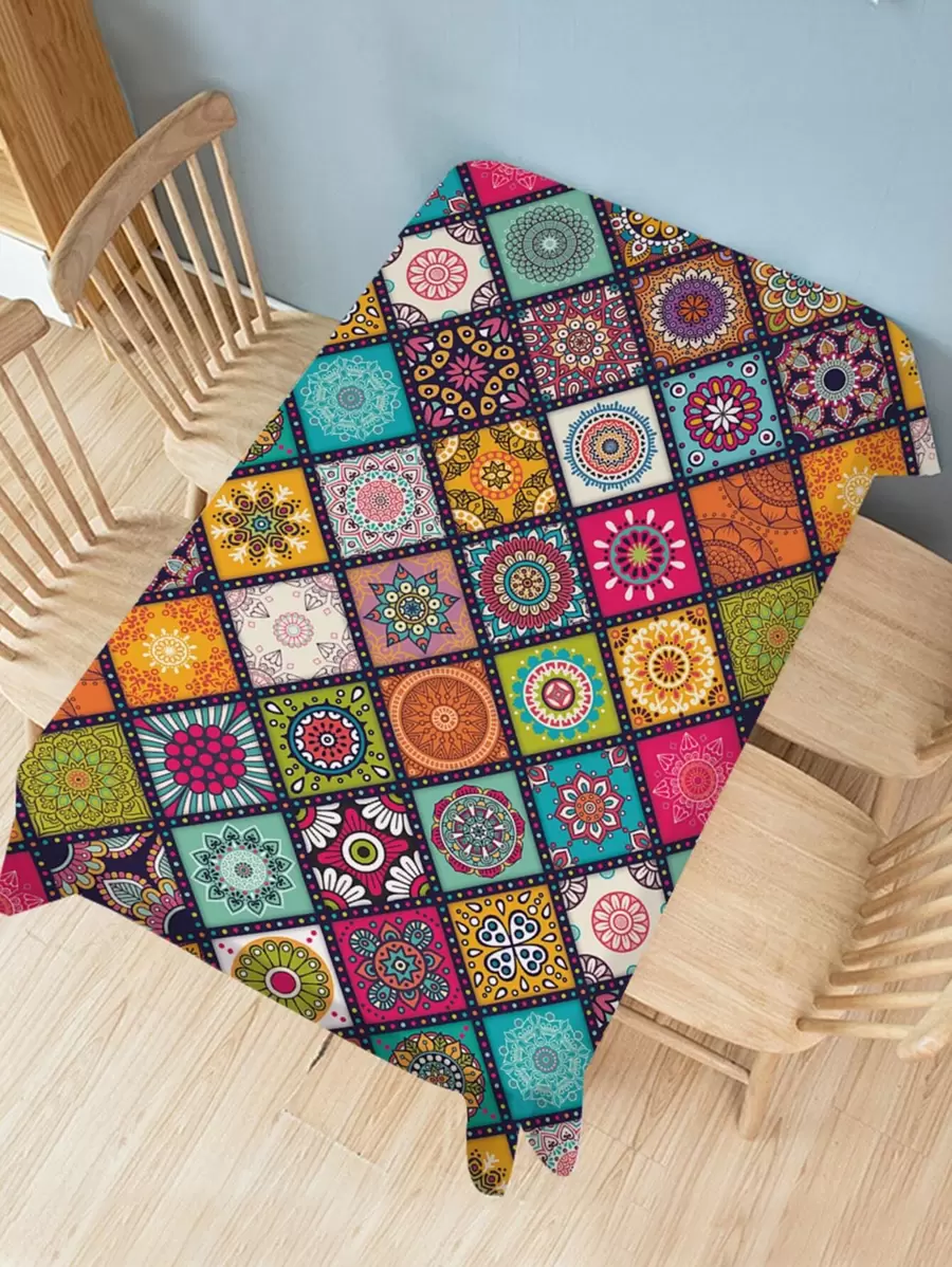 Vintage Pattern Tablecloth | SHEIN UK