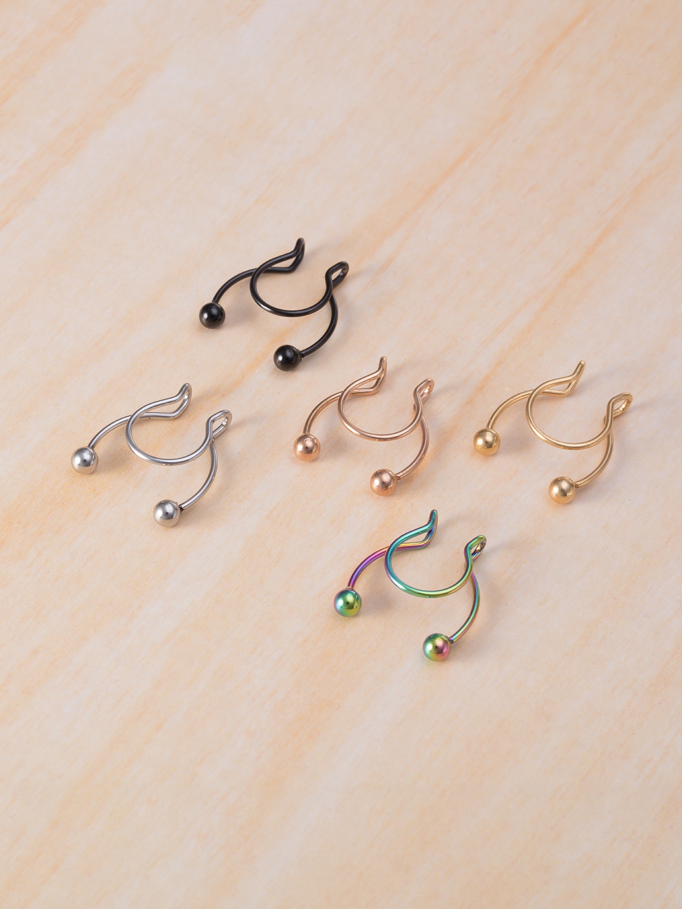 5 piezas Aro para la nariz simple