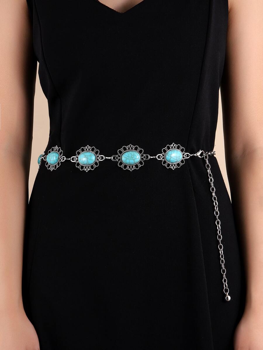 Stone Decor Chain Belt | SHEIN USA