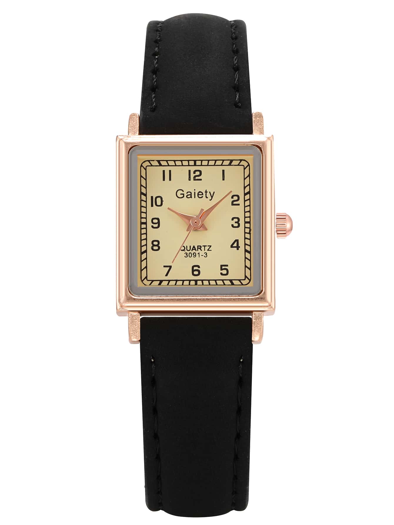 Rectangle Pointer Quartz Watch