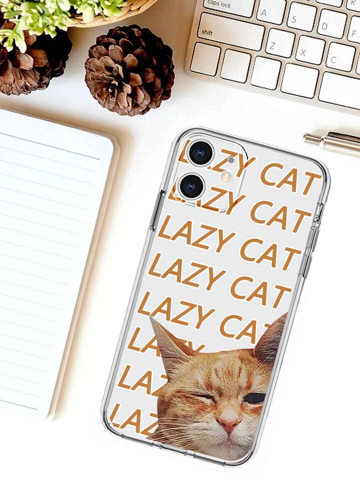 Lazy Cat On Computer