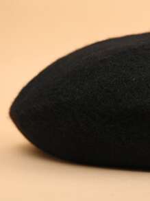 1 Peça Boina Clássica Simples E Sólida Para A Vida Diária Preta | SHEIN ...