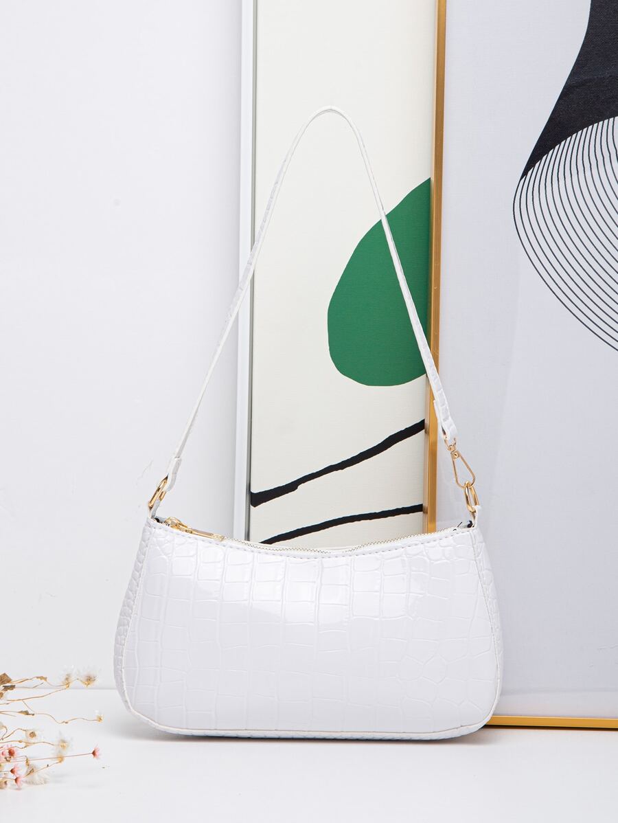 Crocodile Embossed Bag | SHEIN USA