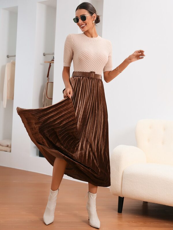 SHEIN BIZwear Solid Short Sleeve Knit Top Workwear | SHEIN USA