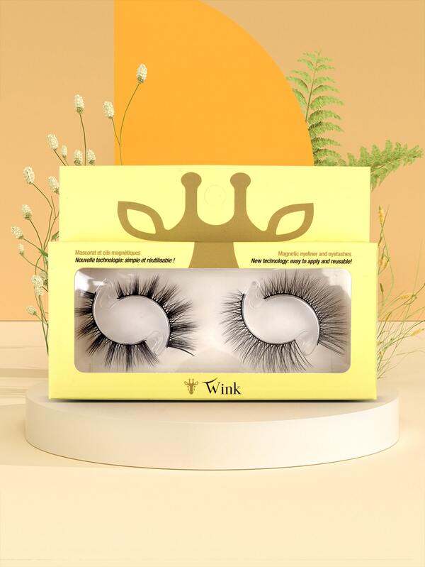 2pairs Full false lashes Tail Elongated Natural Long Mix Type False ...