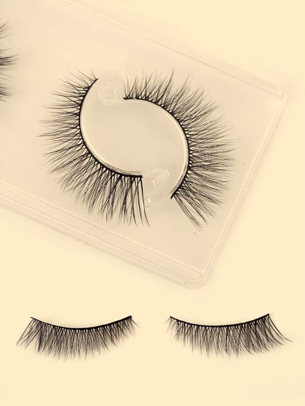 2pairs Full false lashes Tail Elongated Natural Long Mix Type False ...