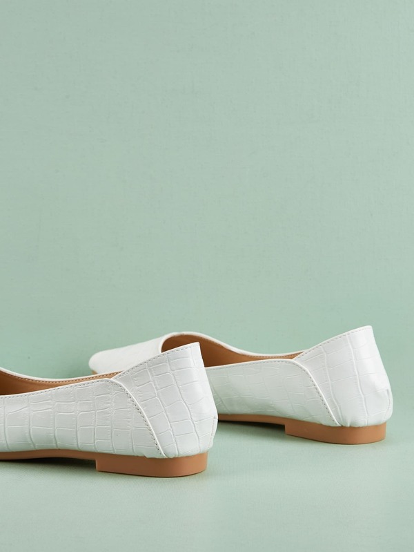 Minimalist Croc Embossed Flats | SHEIN USA