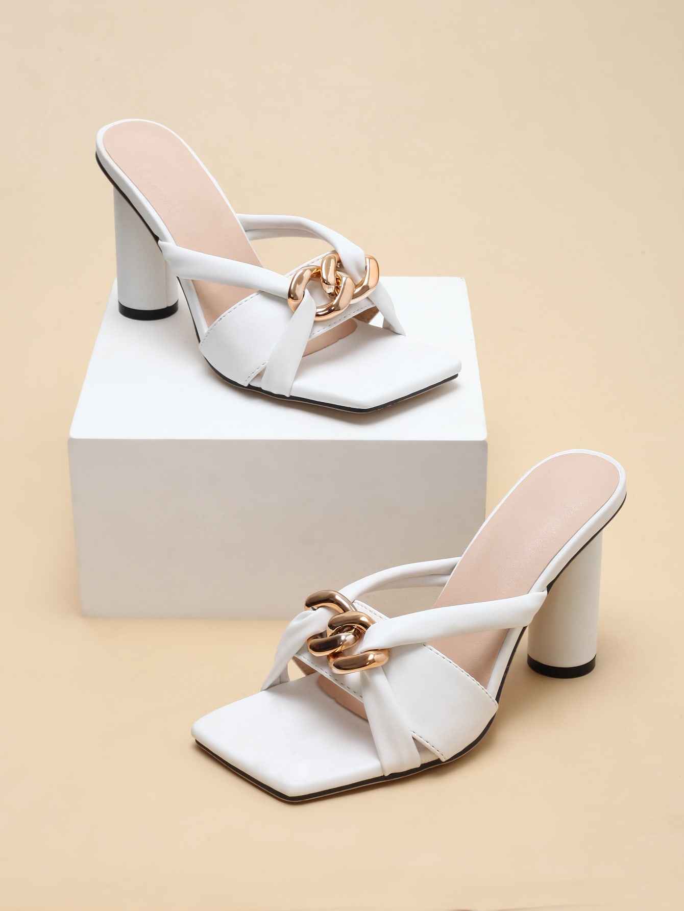 Metal Decor Chunky Mules
