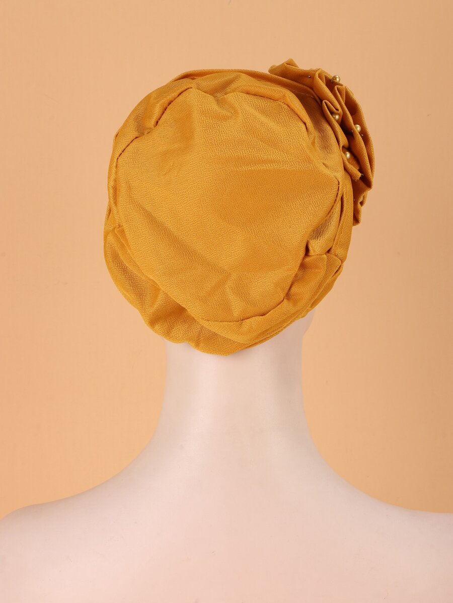 Faux Pearl Decor Hat Bonnet Hair Bonnet Turban Valentine's Day ...