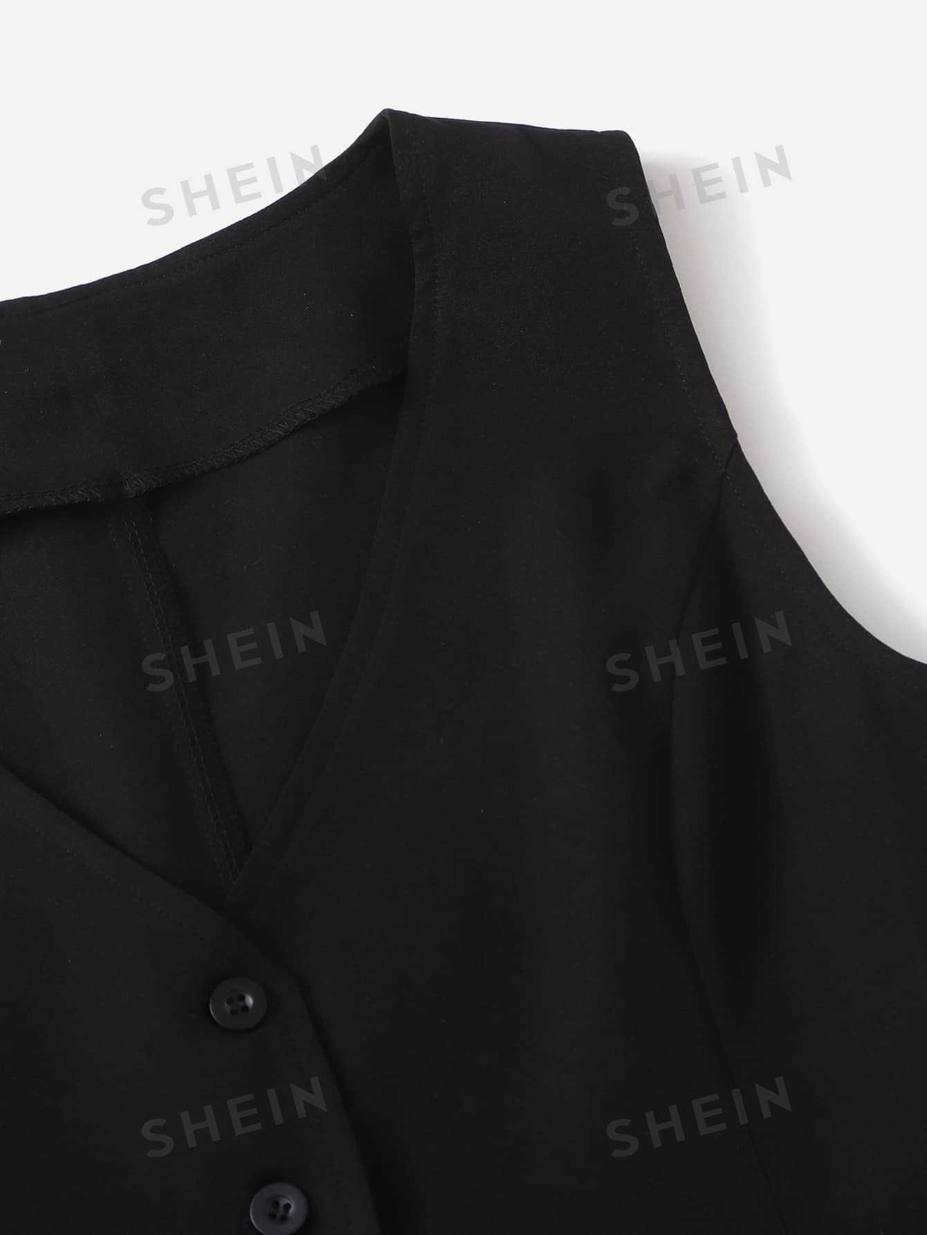 Shein Mulvari Solid Button Front Waistcoat Shein Uk