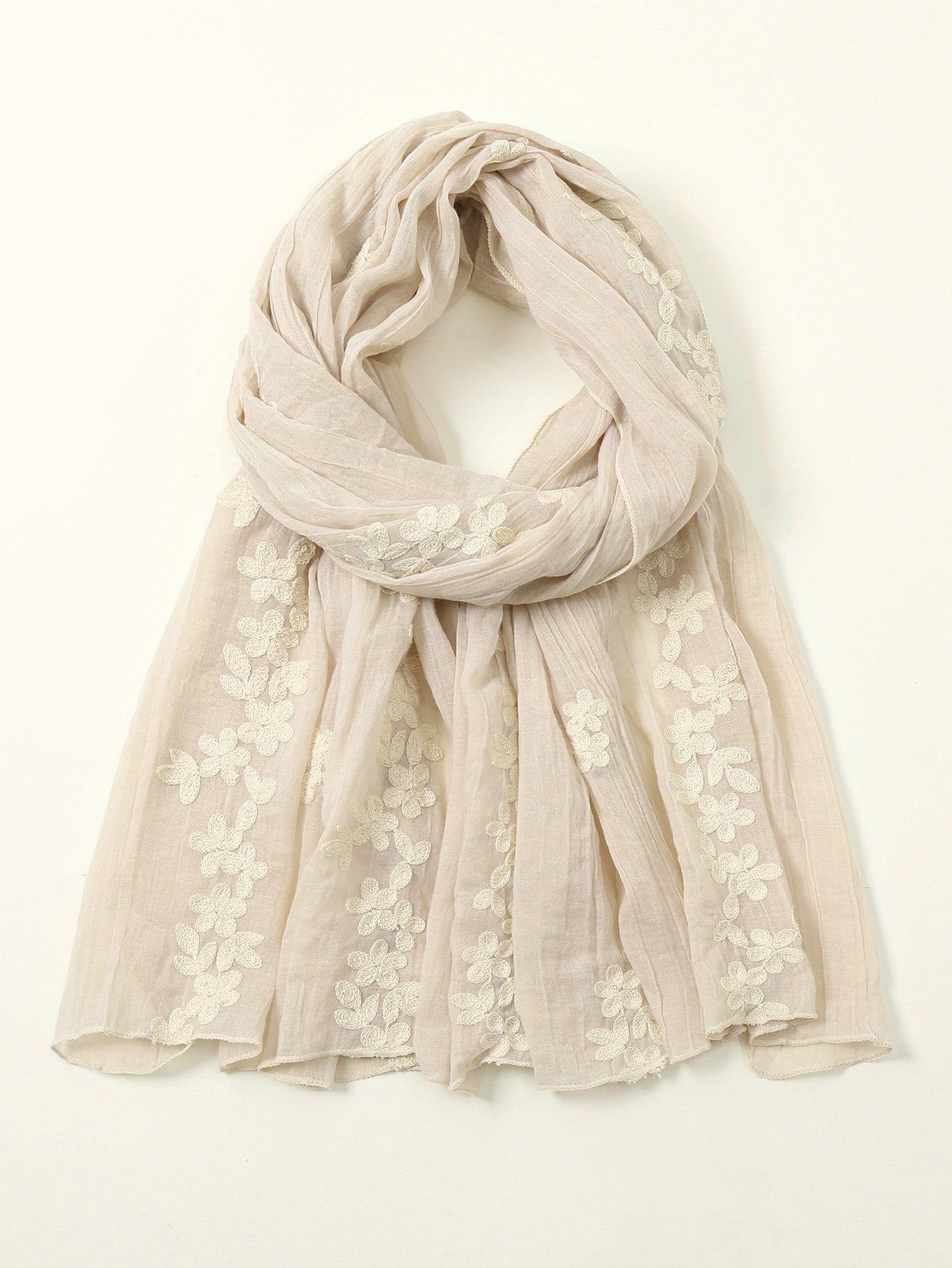 Flower Knit Scarf