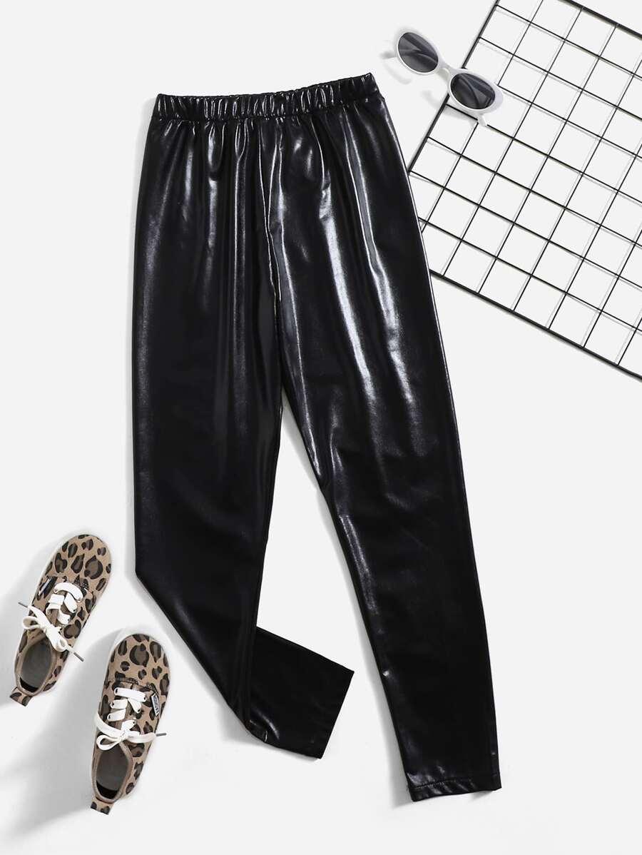 Girls PU Leather Pants | SHEIN USA