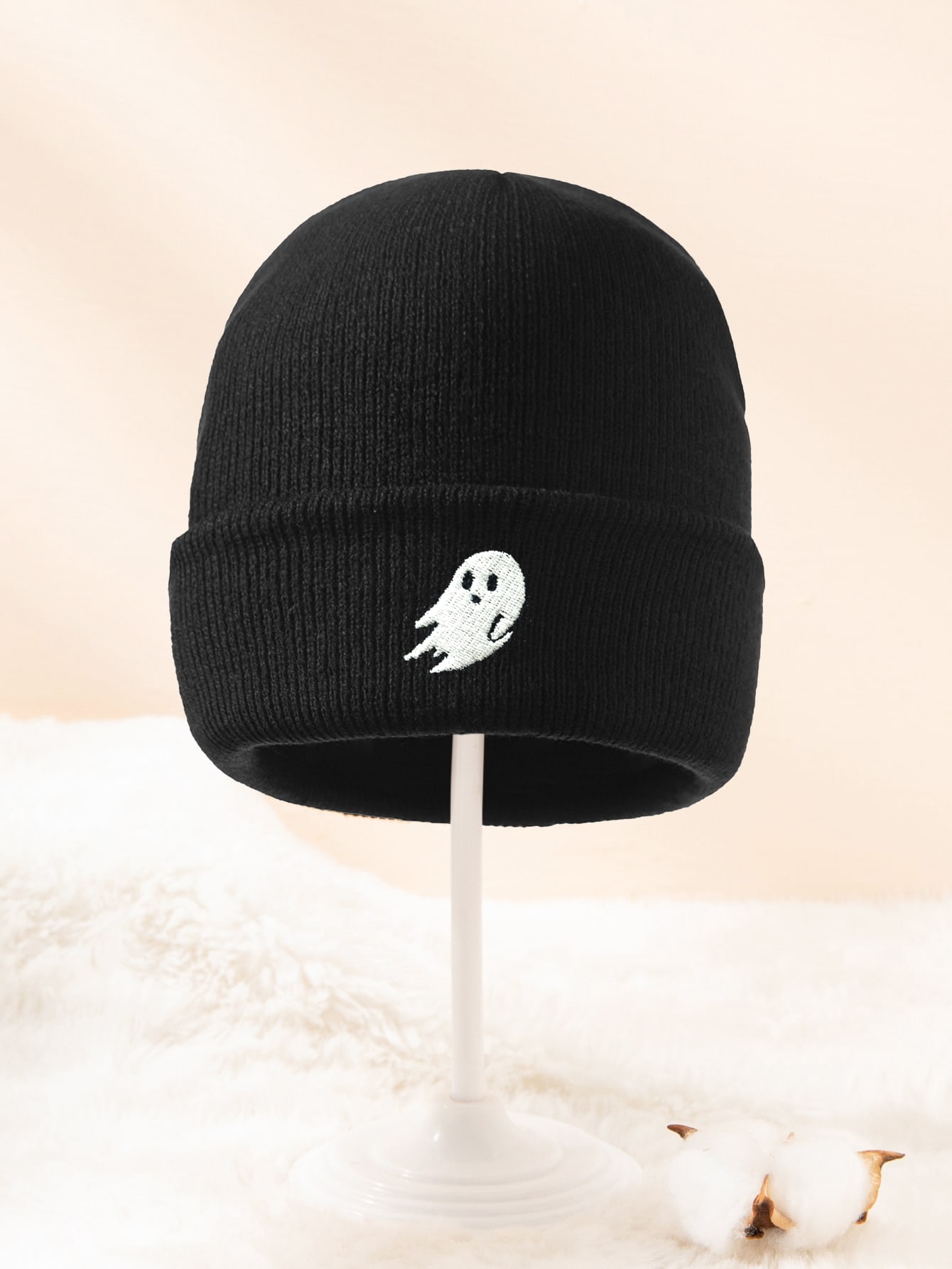 Ghost Embroidered Beanie