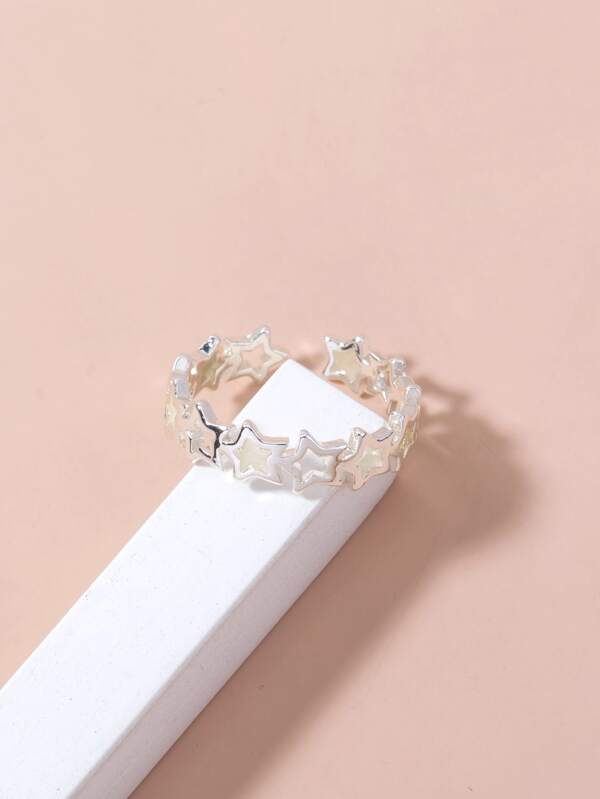 Glow In The Dark Star Design Ring | SHEIN UK