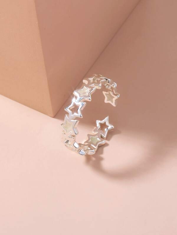 Glow In The Dark Star Design Ring | SHEIN UK