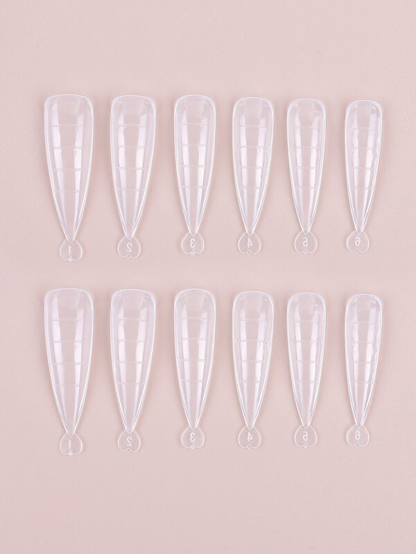 Elevate Your Style with 100pcs boxed transparent nail mold resin ...
