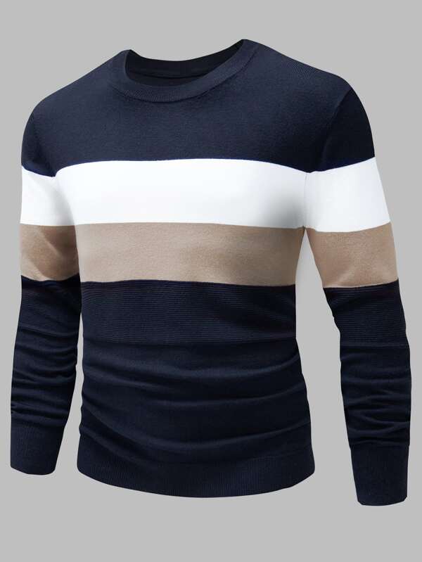 Manfinity Homme Men Colour Block Jumper | SHEIN UK