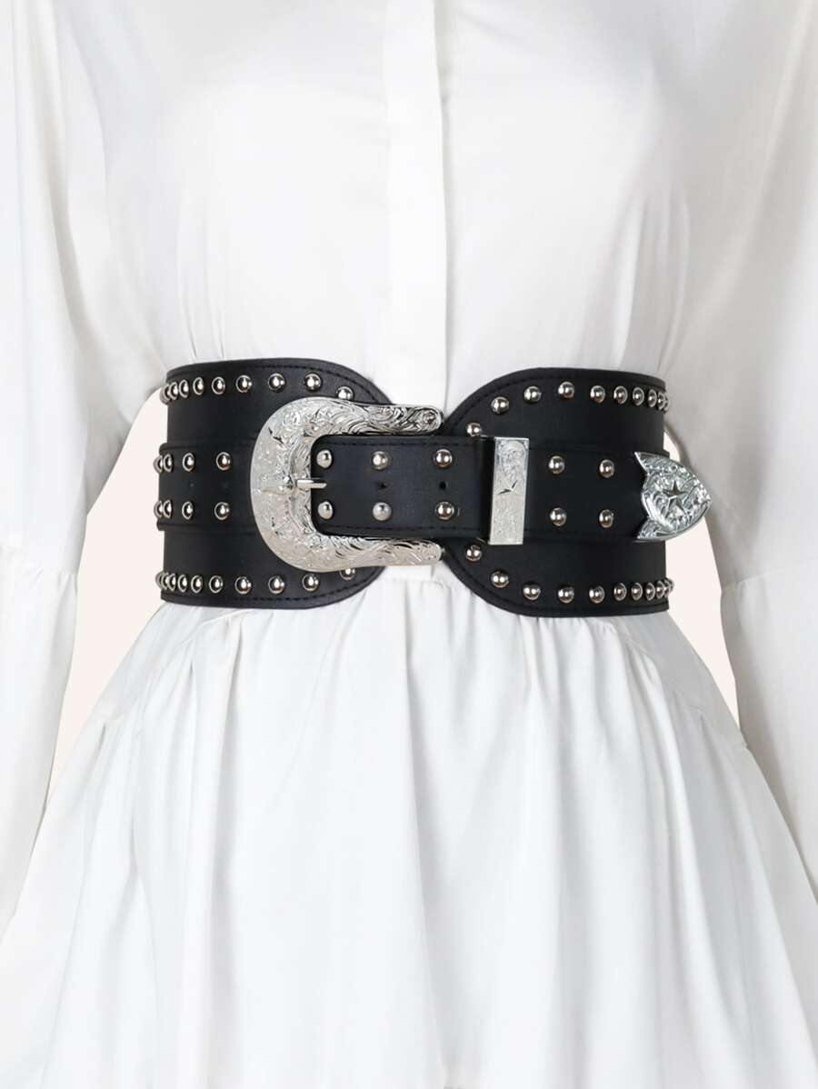 Studded Decor Western Belt | SHEIN USA