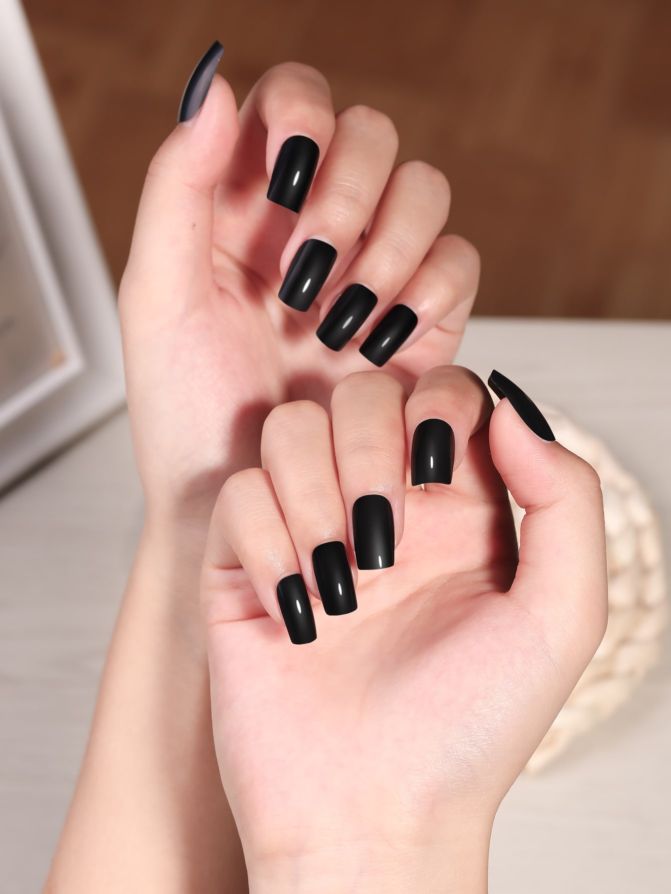 24pcs Plain Fake Nail