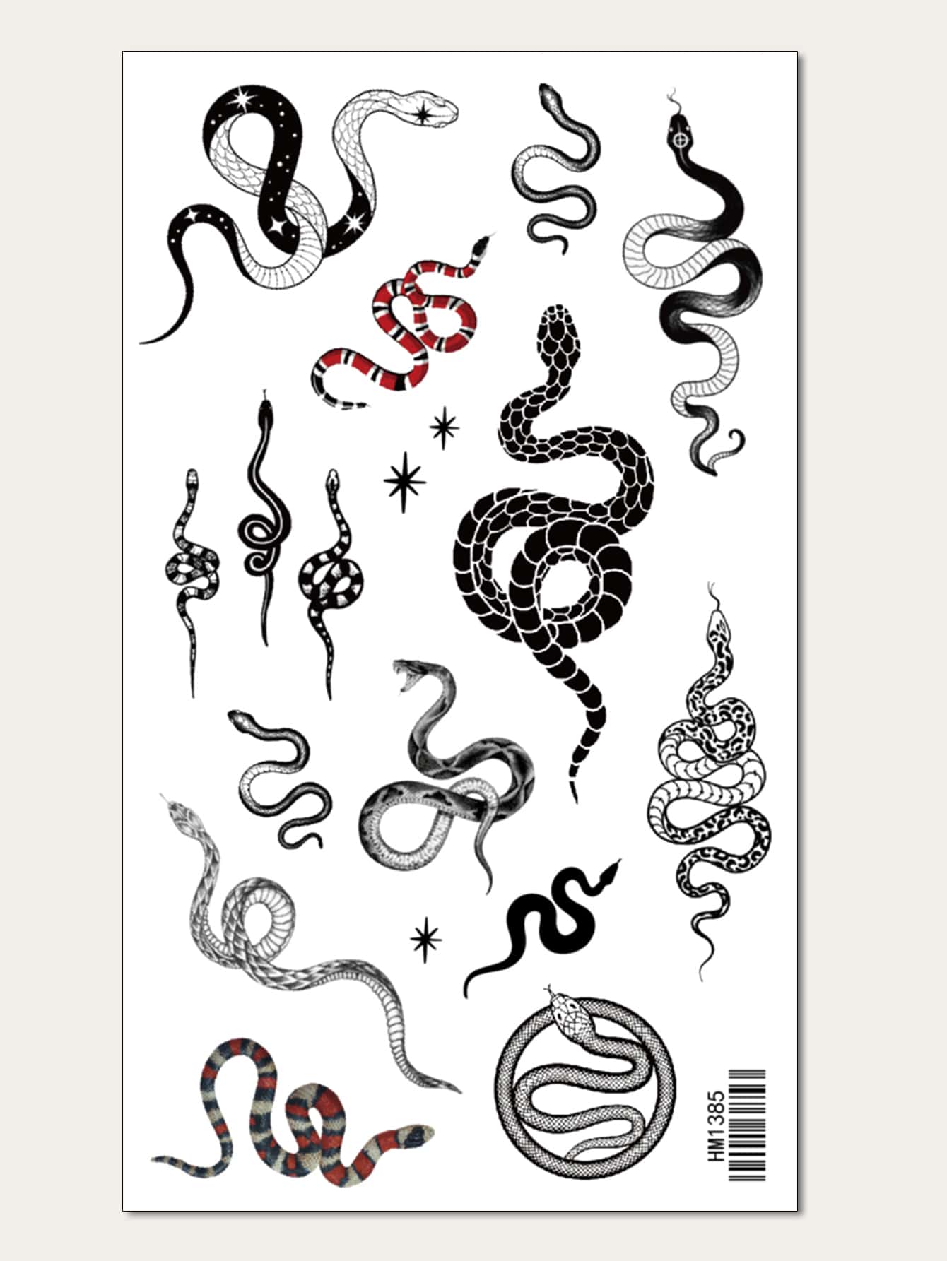 Traditional Snake Tattoo Flash