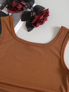 Solid Drawstring Side Tank Top | SHEIN USA