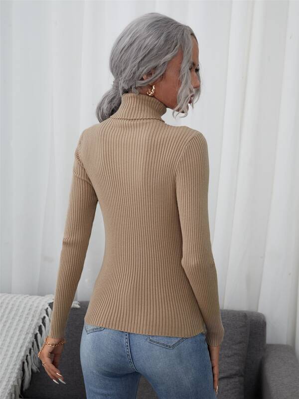 SHEIN BIZwear High Neck Solid Sweater | SHEIN USA