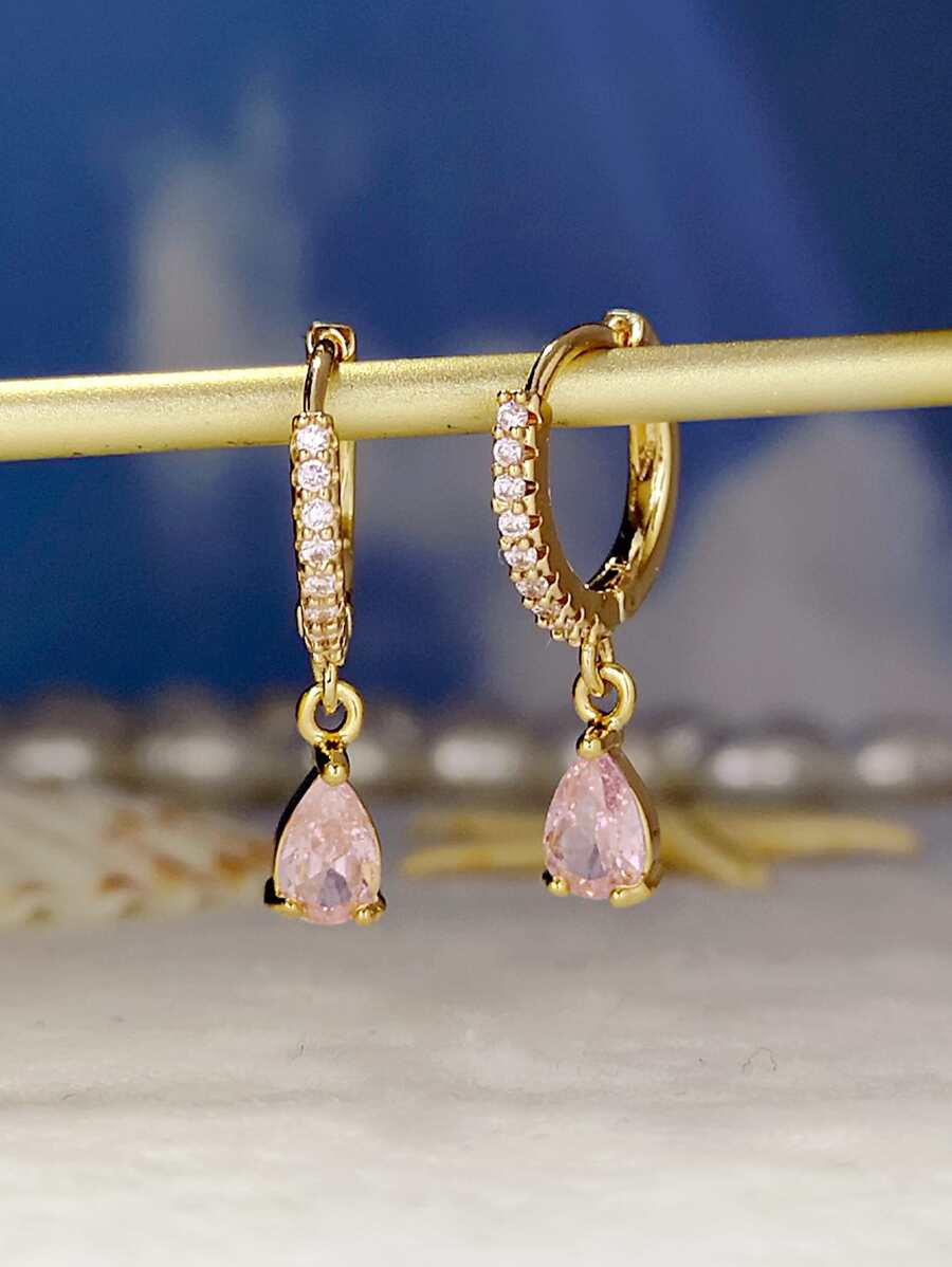 Cubic Zirconia Drop Earrings | SHEIN USA