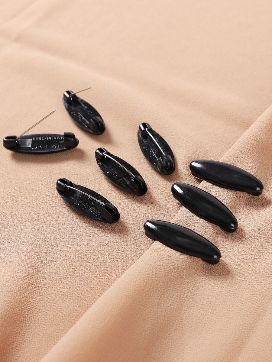 1pack Silk Scarf Buckle Hijab Pins, 8pcs/Pack (Packed In OPP Bag ...