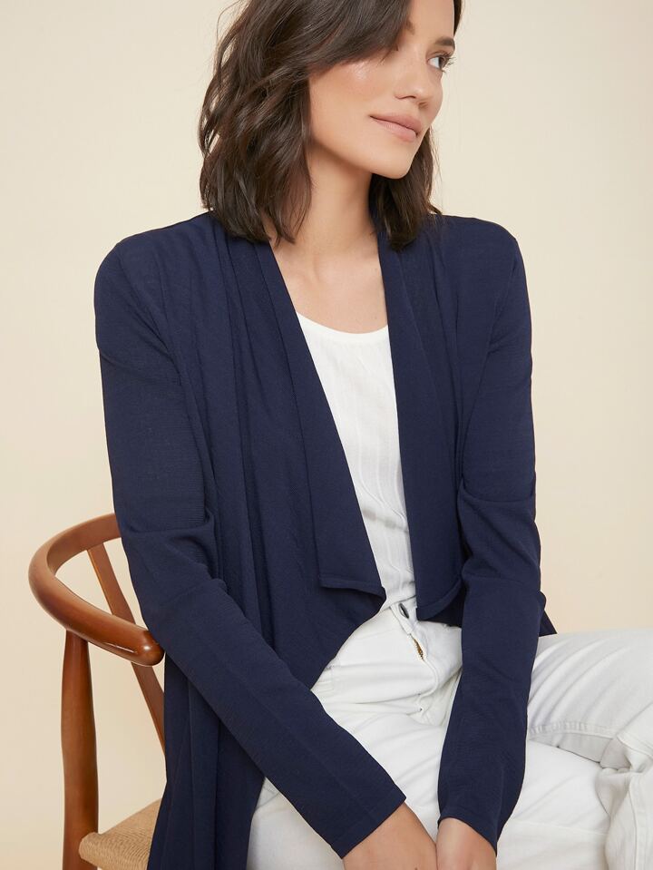 SHEIN Viscose Open Front Cardigan | SHEIN UK